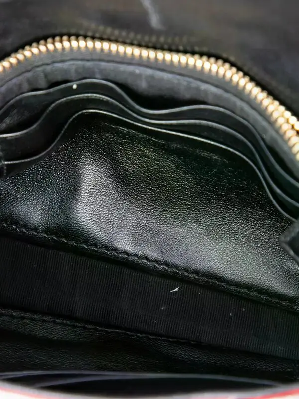 Saint Laurent 2016 Mini Chevron Sheepskin Multicolor Monogram College Satchel