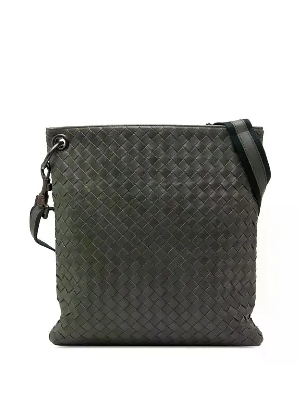 Bottega Veneta 2007 Nappa Intrecciato Vn Crossbody Bag - Grey