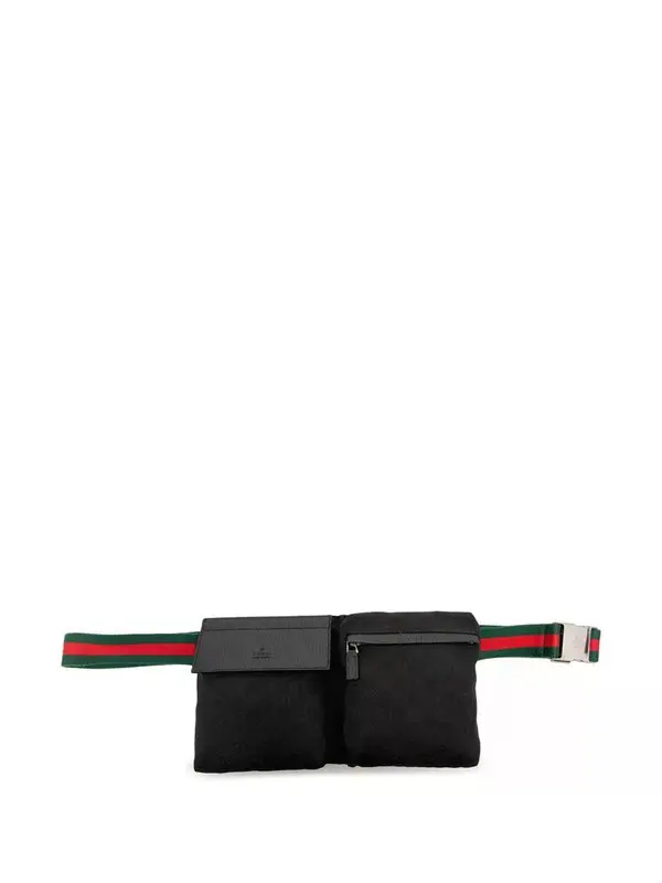 Gucci 2000-2015 Gg Canvas Web Double Pocket Belt Bag