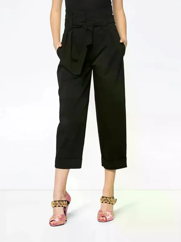Alberta Ferretti High-waisted Belted Trousers