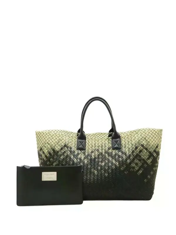 Bottega Veneta 2012-2026 Large Lambskin Gradient Intreccio Cabat Tote Bag