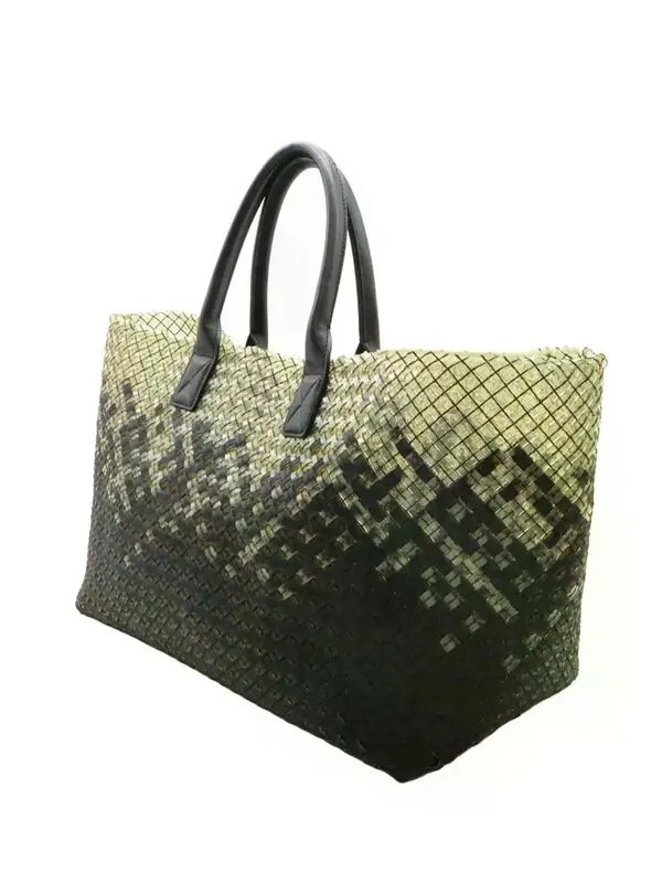 Bottega Veneta 2012-2026 Large Lambskin Gradient Intreccio Cabat Tote Bag