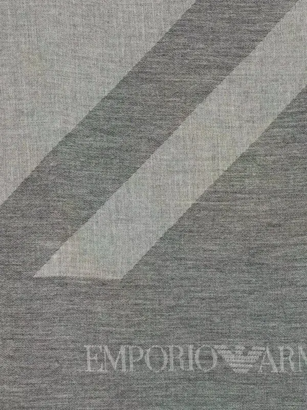 Emporio Armani Logo-print Frayed Scarf