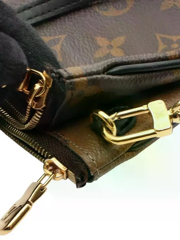 LOUIS VUITTON 2020 Monogram Giant Reverse Double Zip Pochette Crossbody Bag