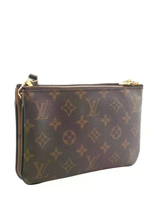 LOUIS VUITTON 2020 Monogram Giant Reverse Double Zip Pochette Crossbody Bag