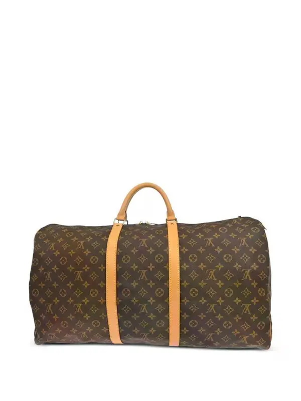 LOUIS VUITTON 1997 Monogram Keepall Travel Bag - Brown