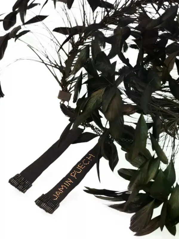 JAMIN PUECH Feather-trim Beaded Necklace