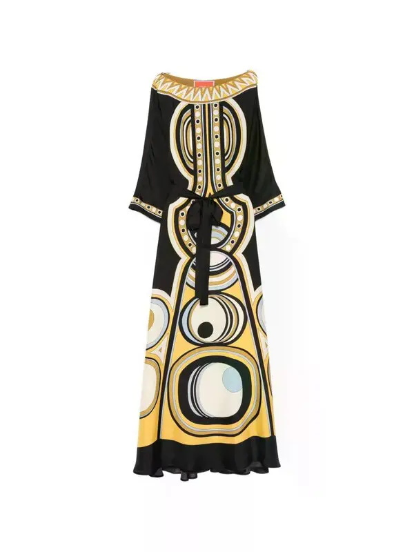 La DoubleJ Sacred Heart-print Maxi Dress