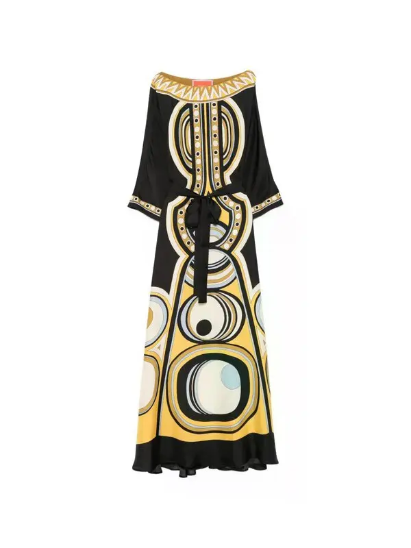 La DoubleJ Sacred Heart-print Maxi Dress