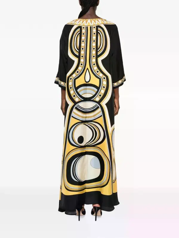 La DoubleJ Sacred Heart-print Maxi Dress