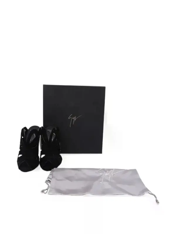 GIUSEPPE ZANOTTI Butterfly Cutout Stiletto Sandals - Black