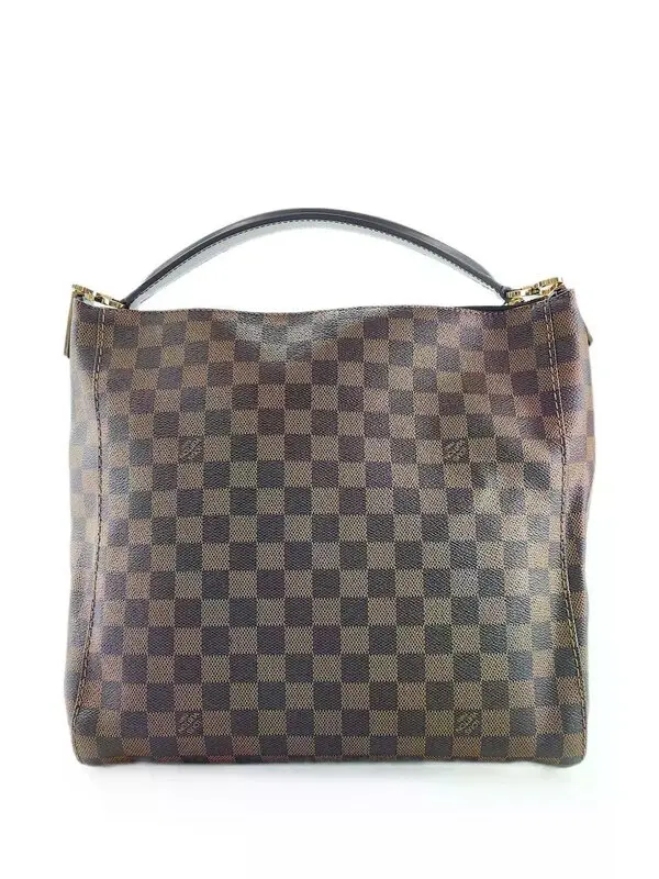 LOUIS VUITTON Damier Ebene Canvas Pm Portobello Tote Bag - Brown