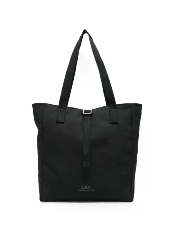 A.p.c. Logo Print Tote Bag - Black
