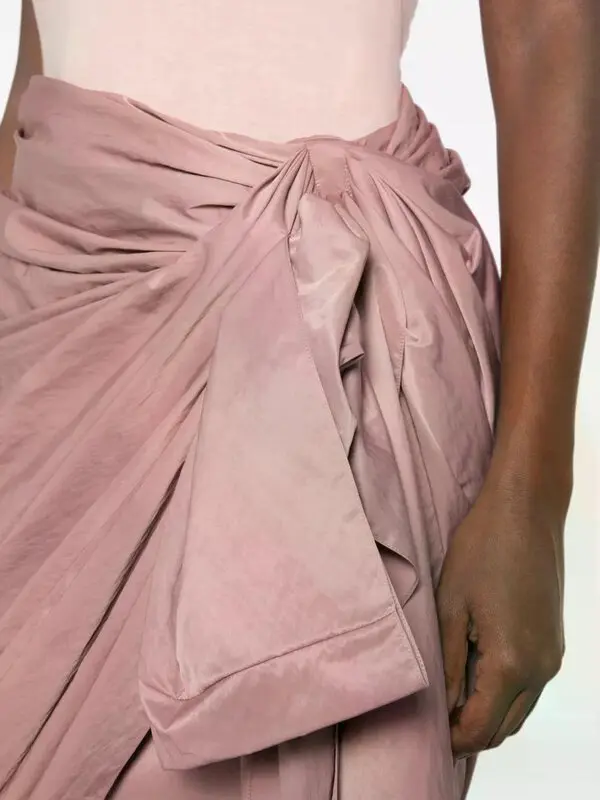 Chloé Draped Wrap-style Midi Skirt - Pink