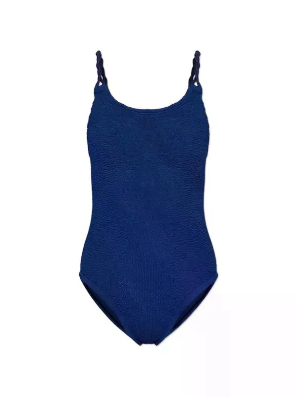 Hunza G Camille Crinkle Effect One Piece - Blue