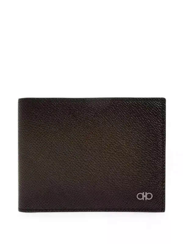 FERRAGAMO Gancini Grained Leather Wallet - Brown
