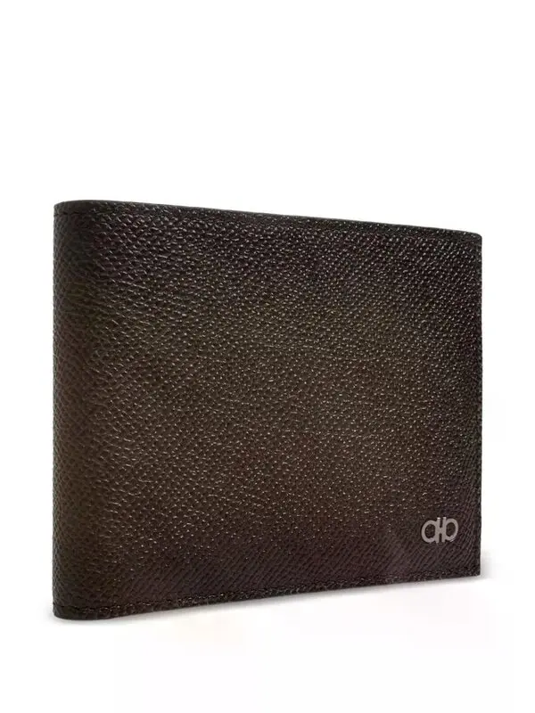 FERRAGAMO Gancini Grained Leather Wallet - Brown