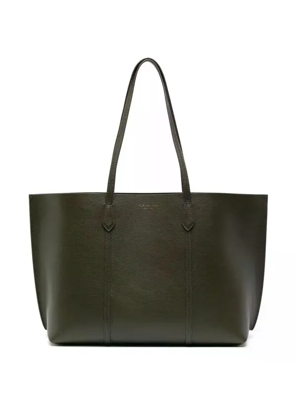 Tory Burch Large Pebbled Leather Tote Bag - Green