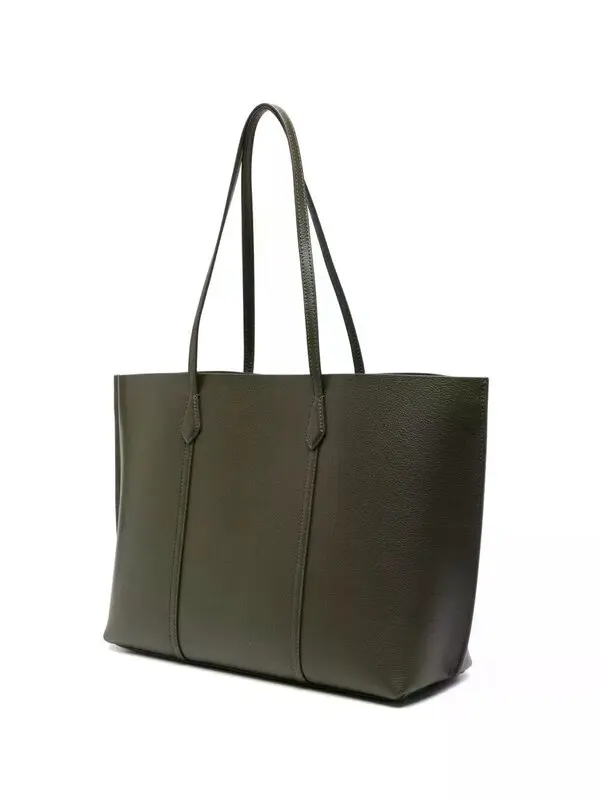 Tory Burch Large Pebbled Leather Tote Bag - Green