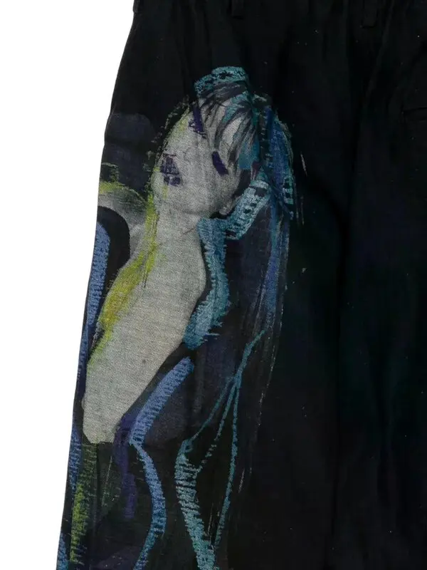 Yohji Yamamoto Graphic-print Jeans