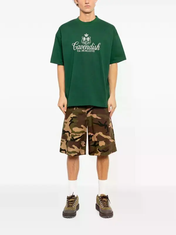 CAVENDISH Logo-embroidered T-shirt