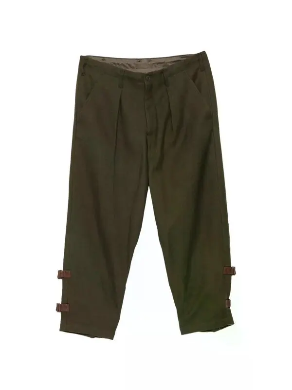 Yohji Yamamoto Serge Hem Belted Trousers