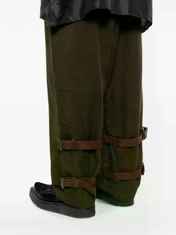 Yohji Yamamoto Serge Hem Belted Trousers