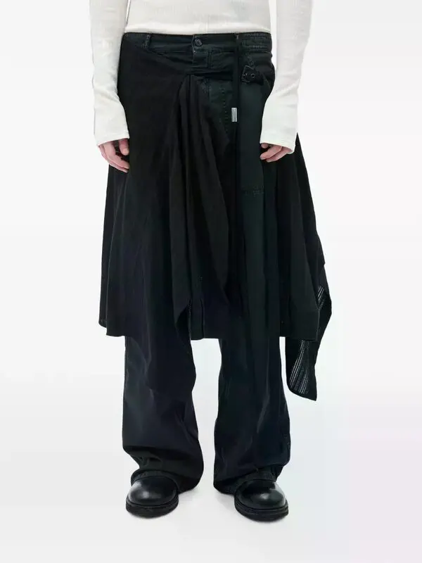 ANN DEMEULEMEESTER Aldrik Shirt-apron Midi Skirt