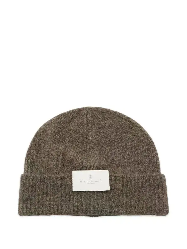 Brunello Cucinelli Ribbed Knit Beanie Hat - Brown