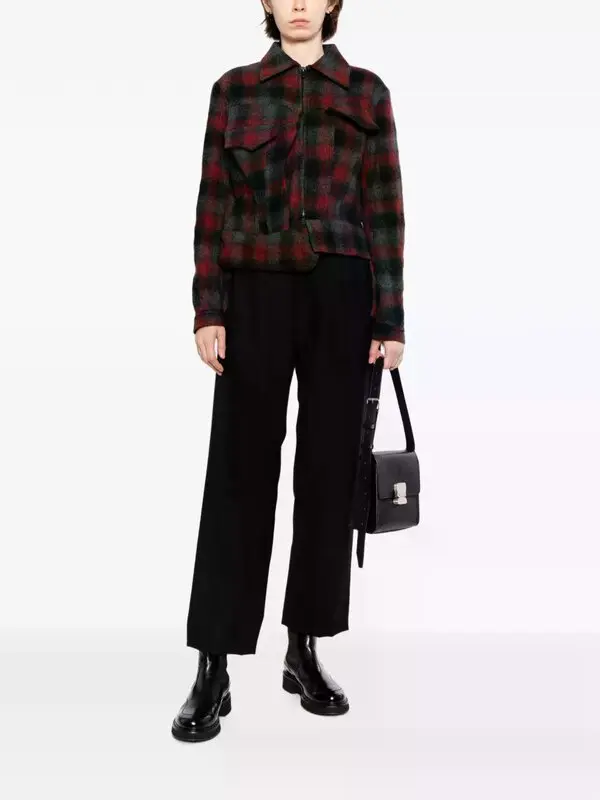 Yohji Yamamoto Check-pattern Flap-pocket Jacket