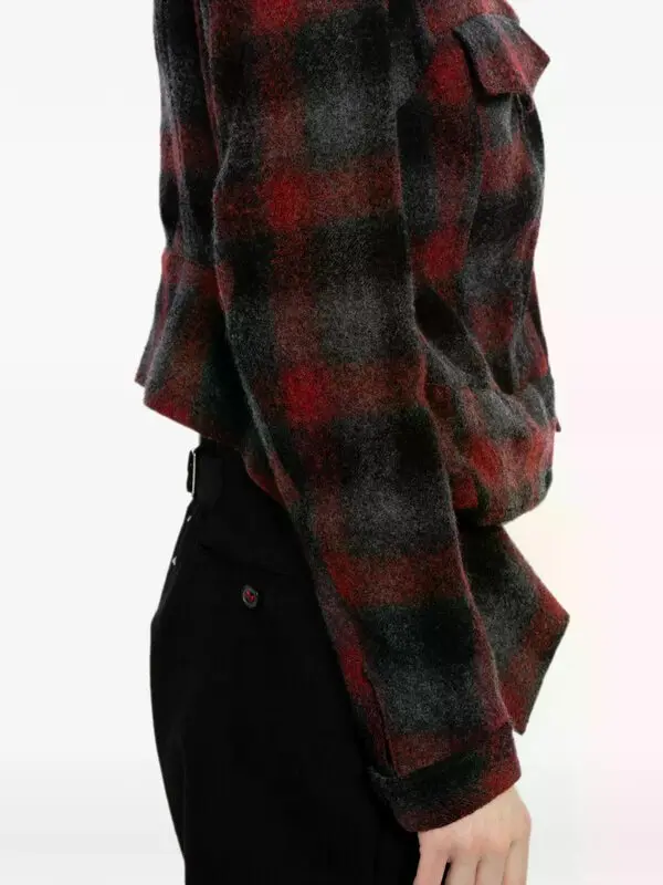 Yohji Yamamoto Check-pattern Flap-pocket Jacket