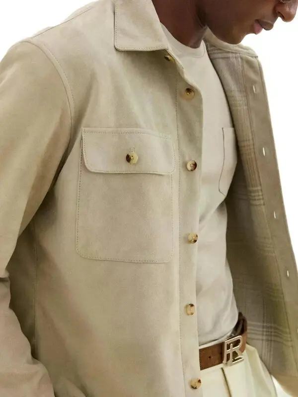 Ralph Lauren Purple Label Calloway Suede Shirt Jacket