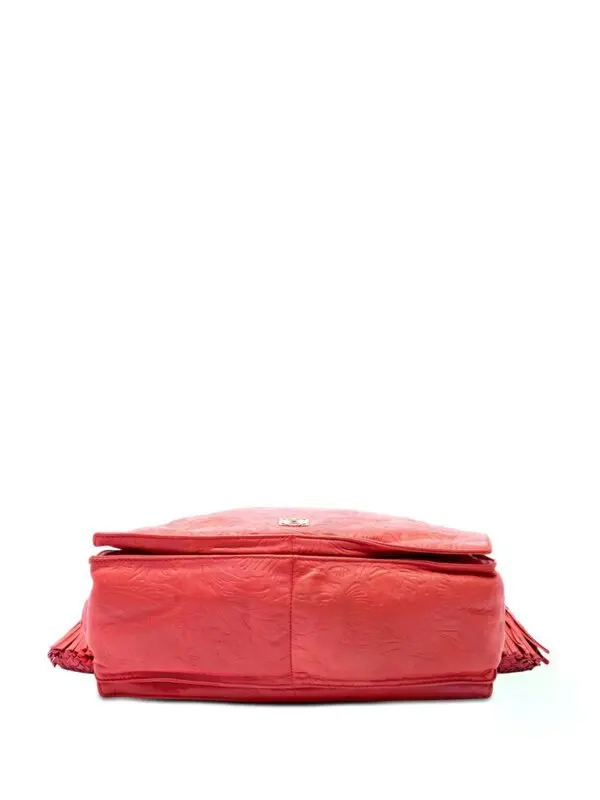 Loewe 2014 Embossed Leather Flamenco Tassel Crossbody Bag