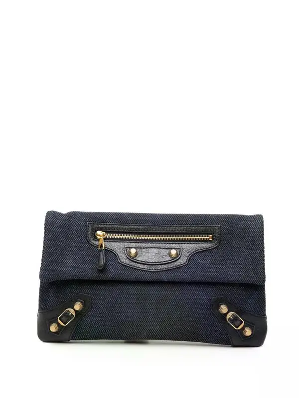 Balenciaga Canvas Motocross Giant 12 Envelope Clutch Bag