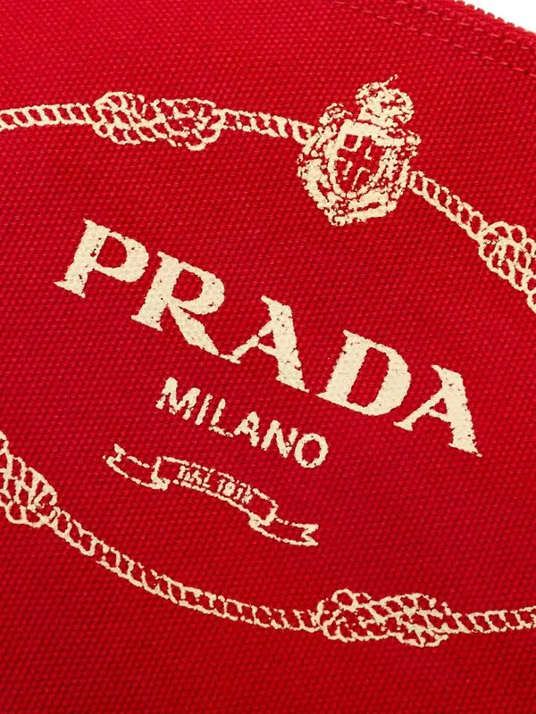 Prada 2013-2026 Canvas Canapa Logo Wristlet Pouch