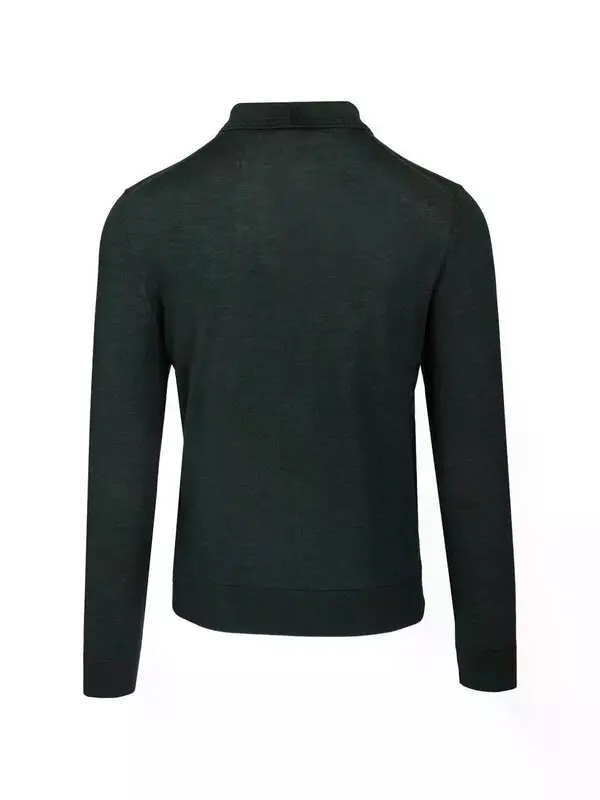 Etro Fuji Long-sleeve Knitted Polo Sweater - Green
