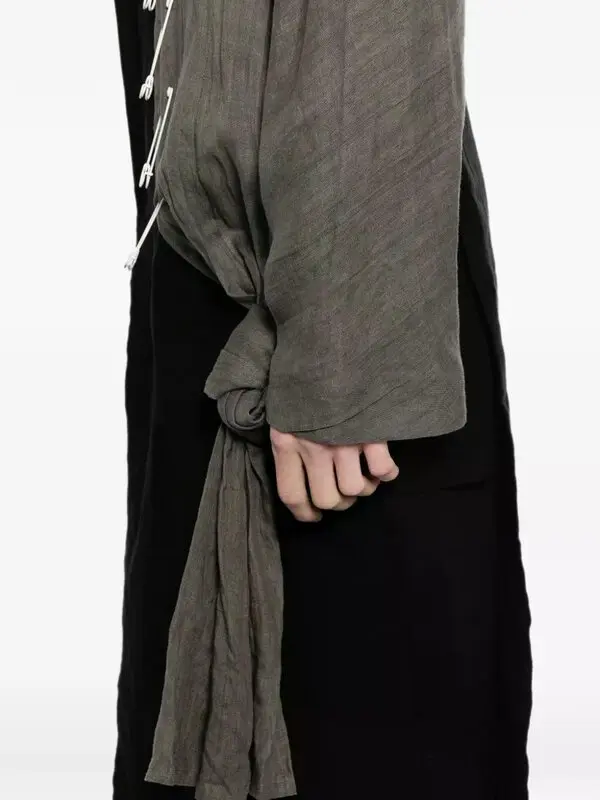Yohji Yamamoto Switching Safety-pin Panelled Coat