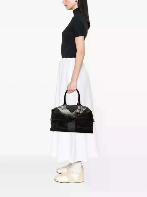 Saint Laurent 2000-2026 Textured Fabric And Patent Easy Y Tote Bag