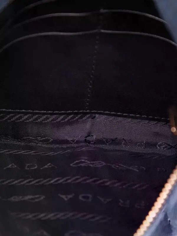 Prada 2010-2013 Embroidered Denim Impunto Clutch Bag