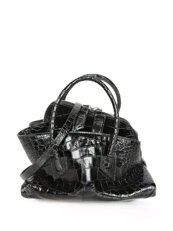 Attico Mini La Passeggiata Croc-effect Handbag