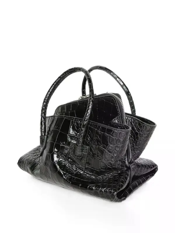 Attico Mini La Passeggiata Croc-effect Handbag