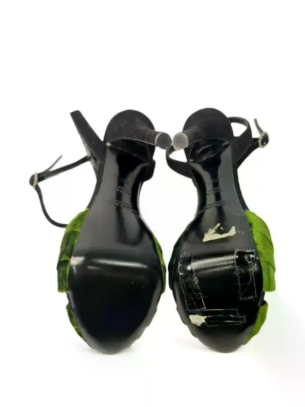 Ralph Lauren Late 2010s Ankle-strap Platform Sandals - Black