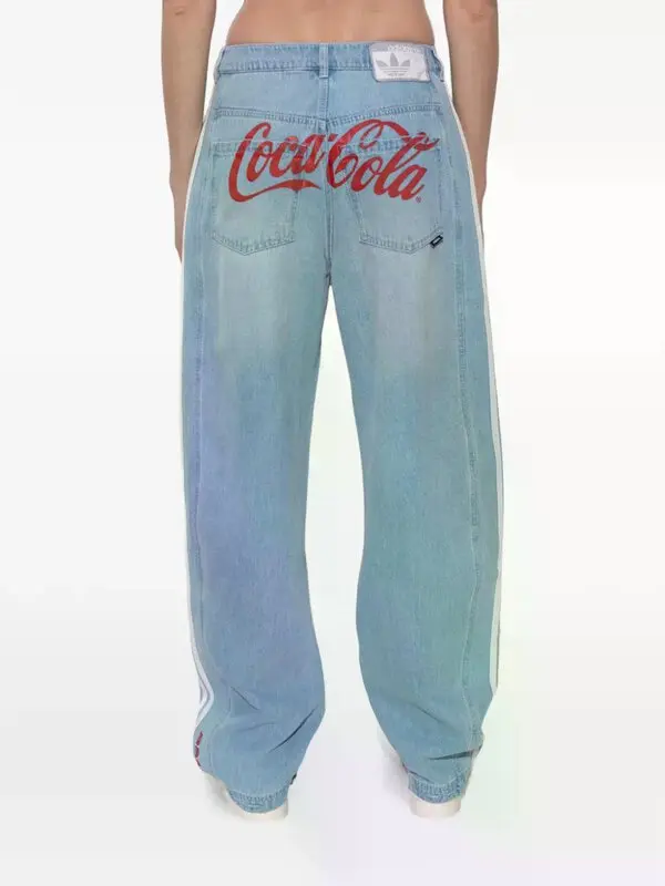 Adidas X Coca-cola Gfx Banana Pants Side-stripe Panelled Jeans