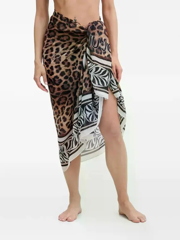 Liu Jo Leopard-print Sarong - Brown