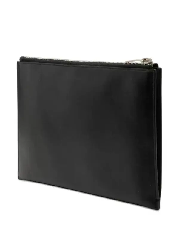 Saint Laurent 2016 Leather Multi Patch Zip Pouch Clutch Bag