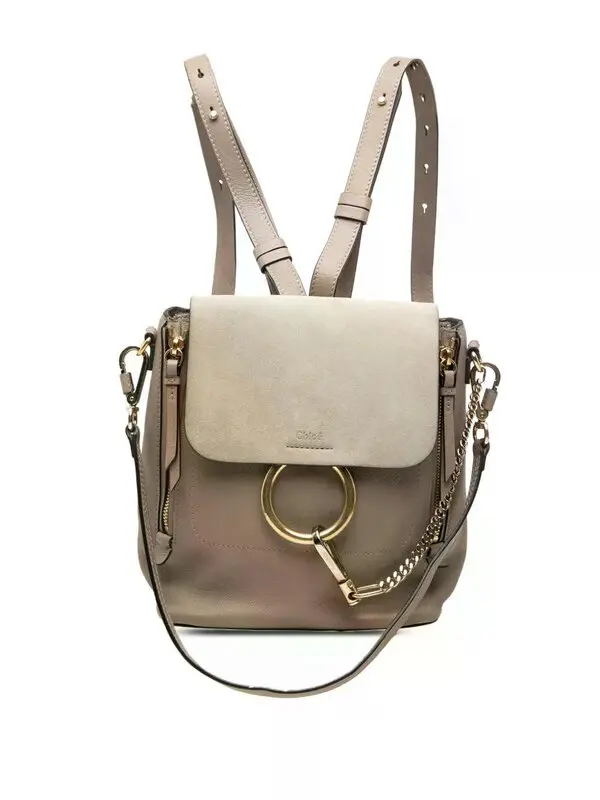 Chloé 2018 Small Calfskin And Suede Faye Backpack - Brown