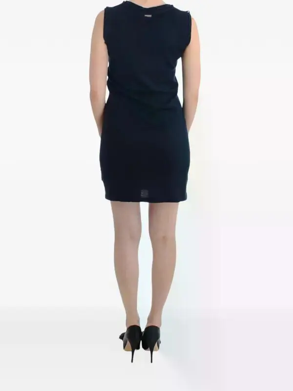 John Galliano Sleeveless Mini Dress With Scallop Trim