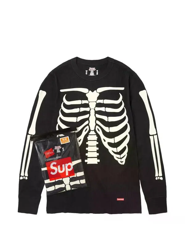 Supreme Skeleton-print T-shirt - Black
