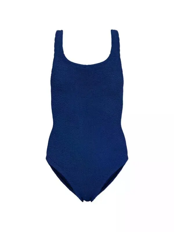Hunza G Coverage" Crinkle-effect Swimsuit - Blue