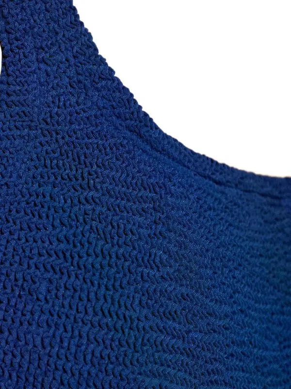 Hunza G Coverage" Crinkle-effect Swimsuit - Blue